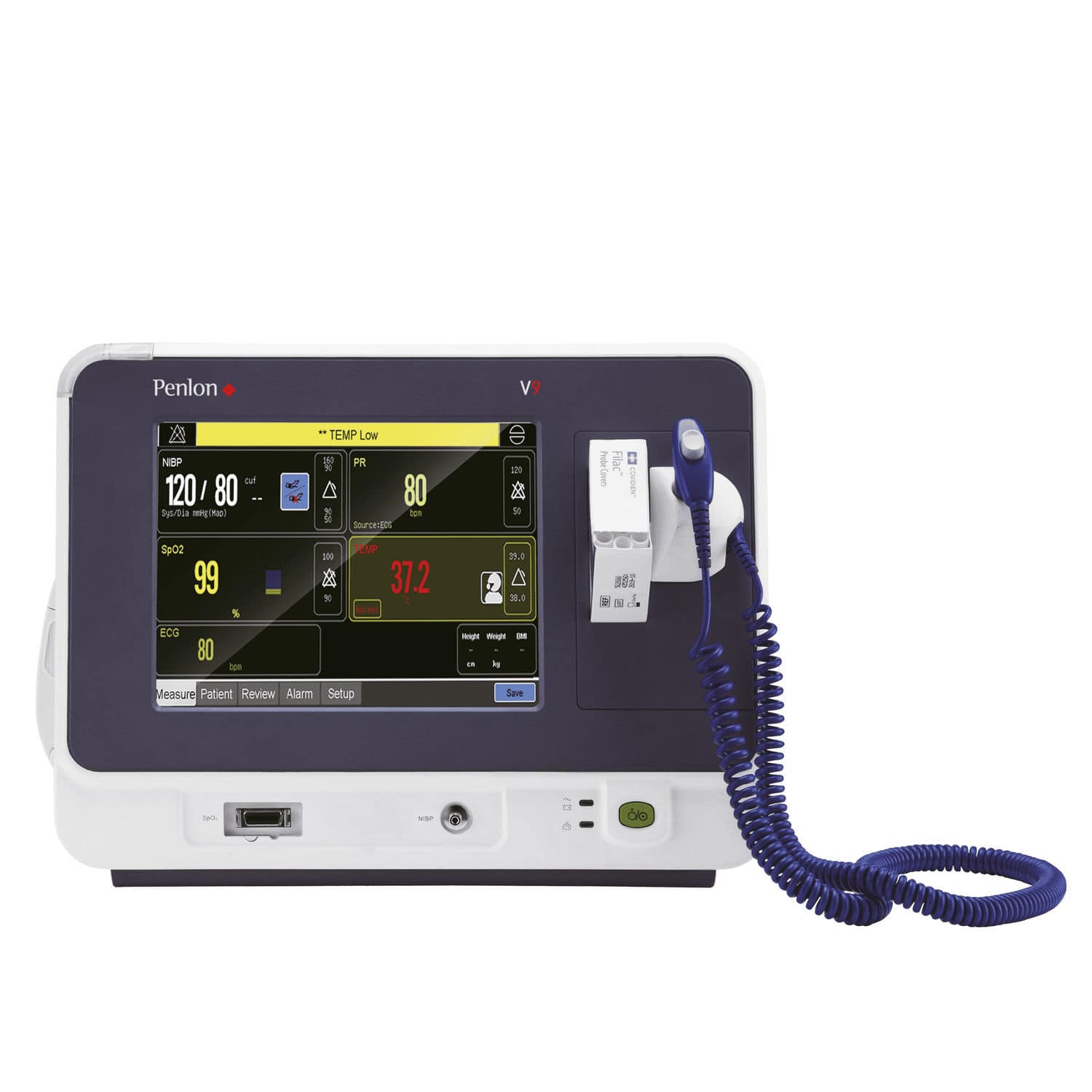Compact vital signs monitor - V9 - Penlon - SpO2 / NIBP / TEMP