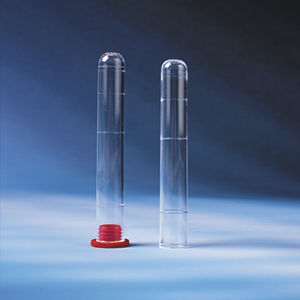 Laboratory test tube - TT-100 - PLASTI LAB - polystyrene / with screw cap