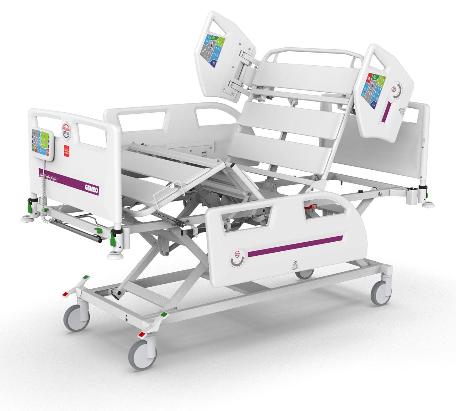 Hospital bed - GENEO - PROMA REHA - electric / Trendelenburg / height ...