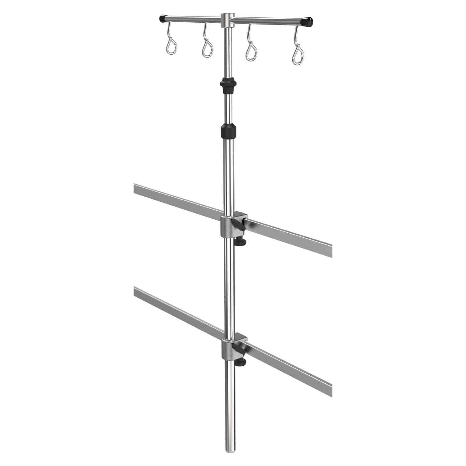 Wall-mounted IV pole - I1002712 - provita medical - rail-mounted / 4 ...