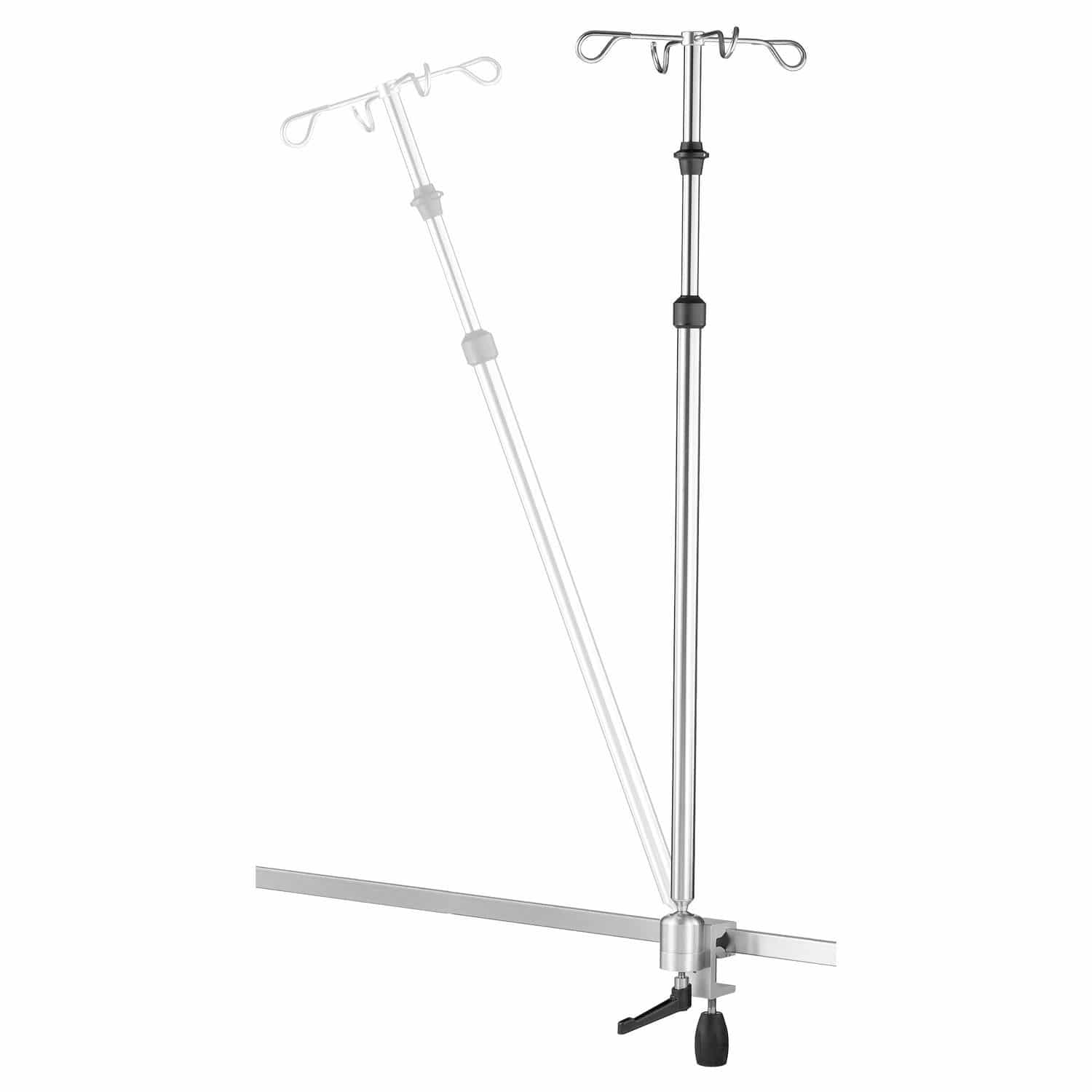 Wall-mounted IV pole - I1000252 - provita medical - rail-mounted / 4 ...