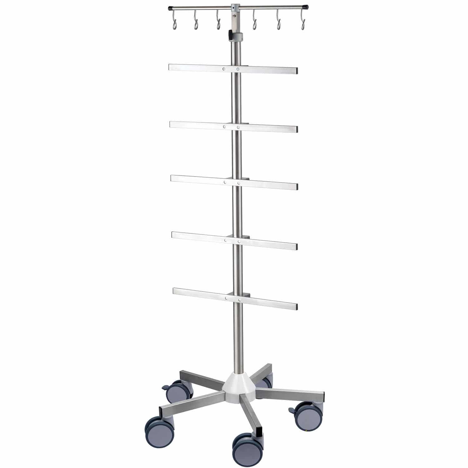 IV pole on casters - ISP|125 - provita medical - 6-hook / for syringe ...