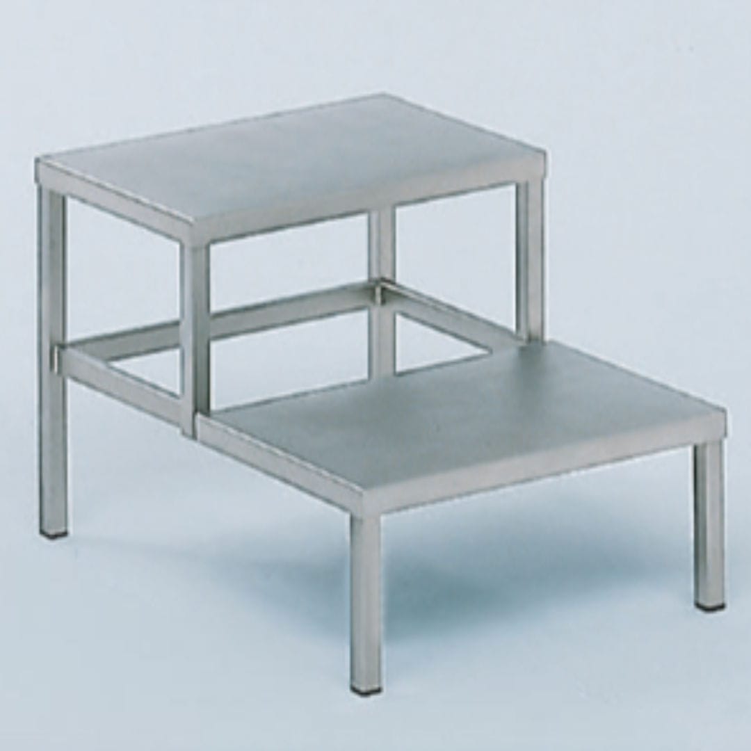 2-step step stool - 251.1020.0 - SCHMITZ medical GmbH - stainless steel ...