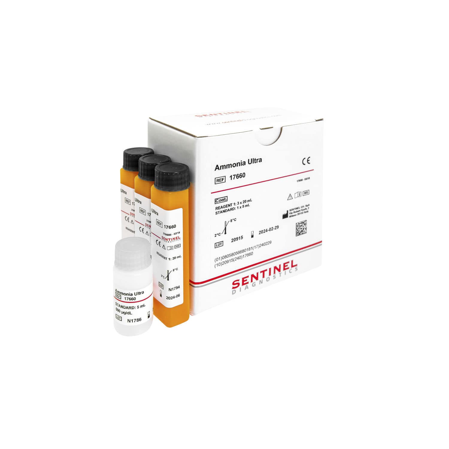 Ammonia reagent kit - 17660 - SENTINEL DIAGNOSTICS - plasma ...
