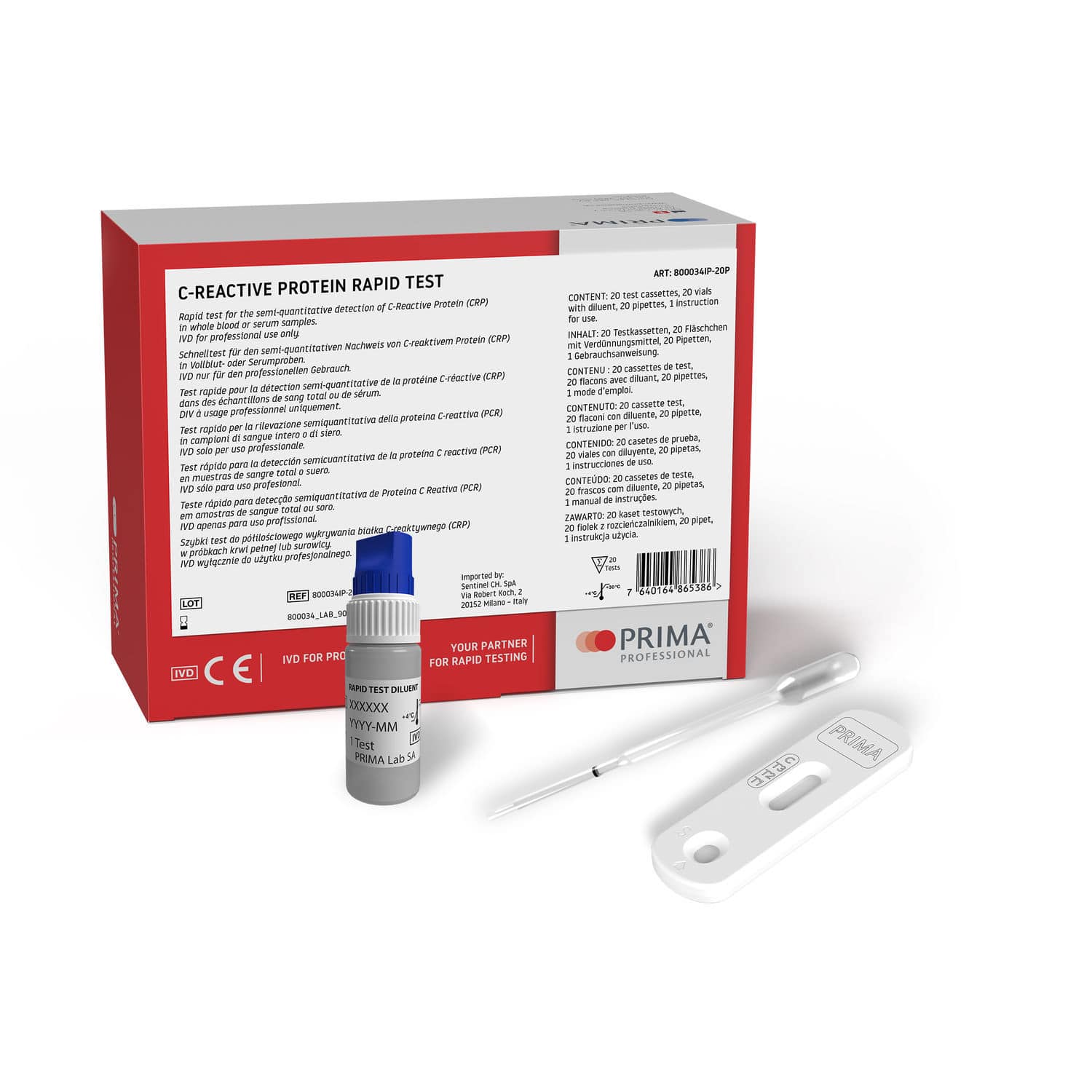 Rapid infectious disease test - 800034IP-20P - SENTINEL DIAGNOSTICS - C ...