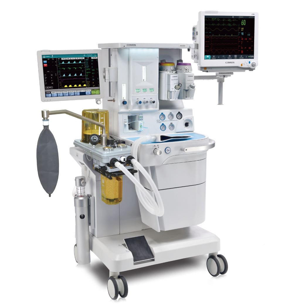 Pediatric anesthesia workstation - AX-800 - Comen - trolley-mounted ...