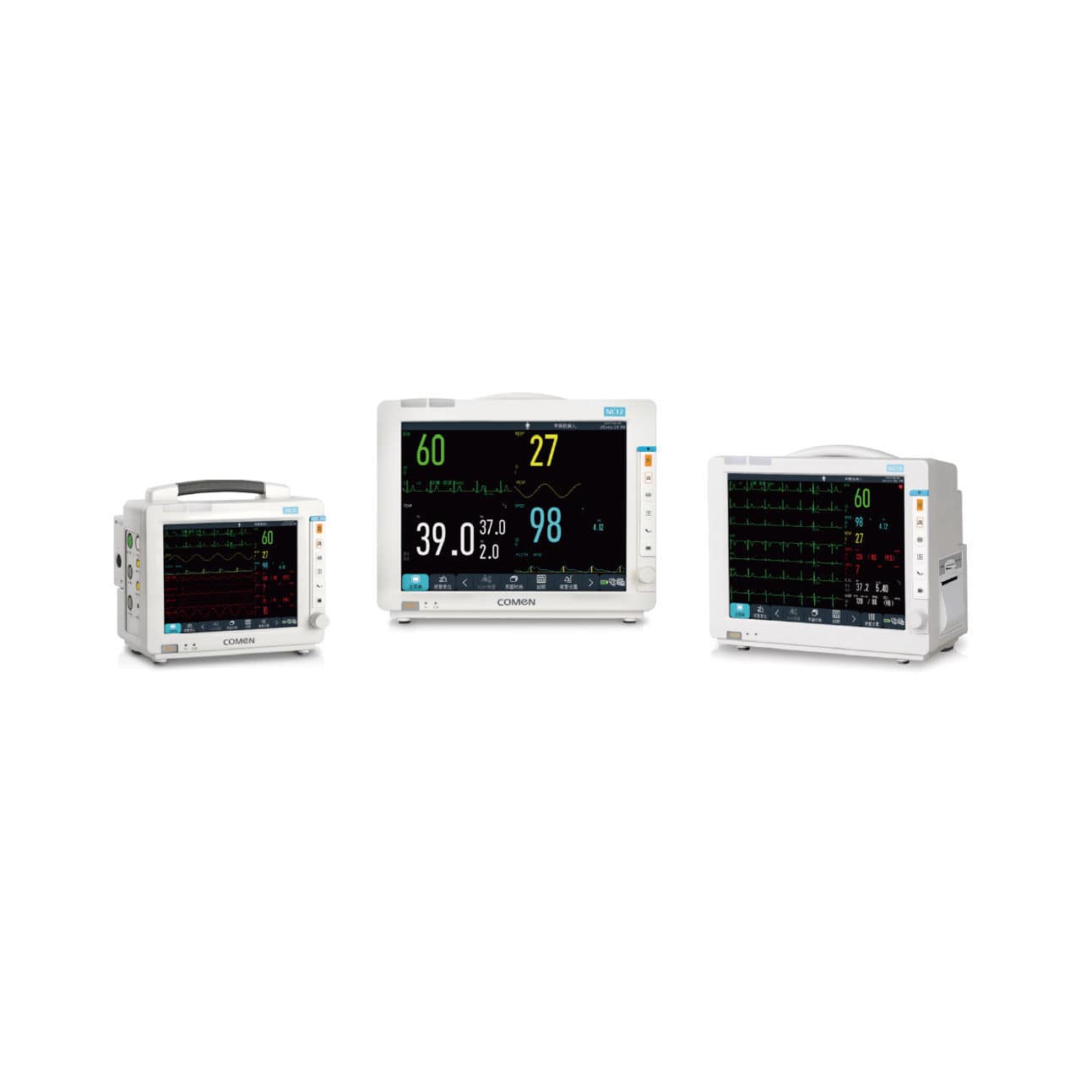 Portable patient monitor - NC8 - Comen - bedside / ECG / SpO2