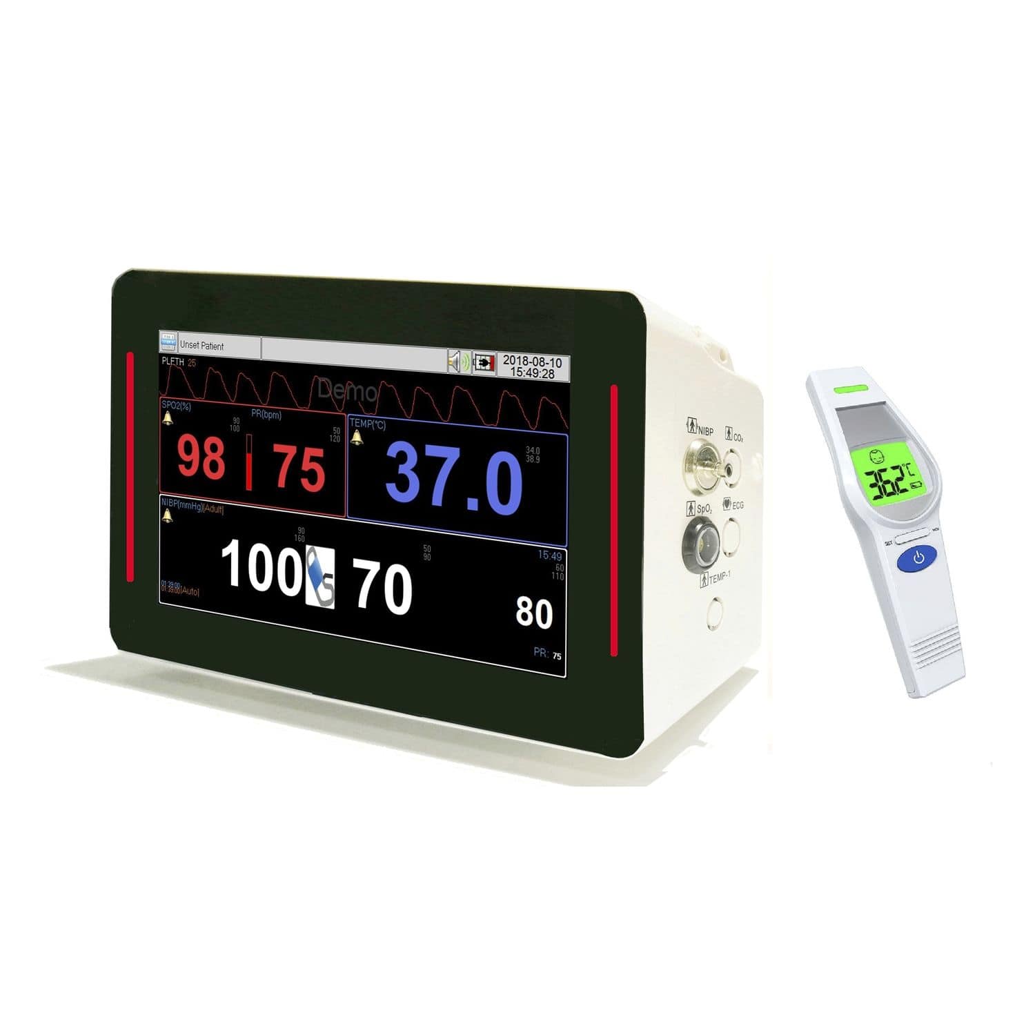 Compact multi-parameter monitor - F3 - Unicare - TEMP / etCO2 / heart rate
