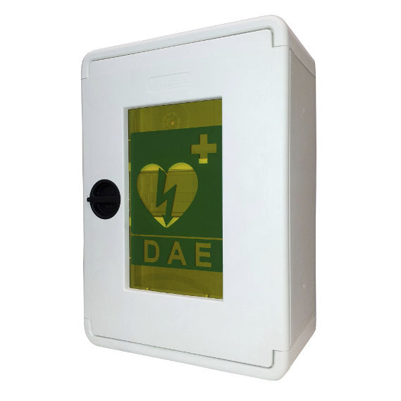 Defibrillator cabinet - Taumediplast - hospital / with door / wall-mounted