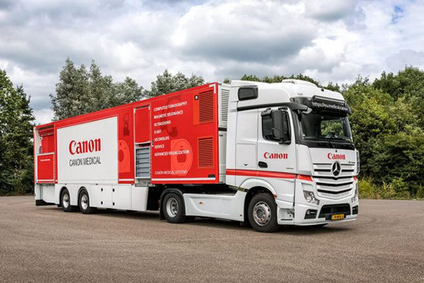 CT scan mobile radiology room - City Hopper - Canon Medical Systems Europe