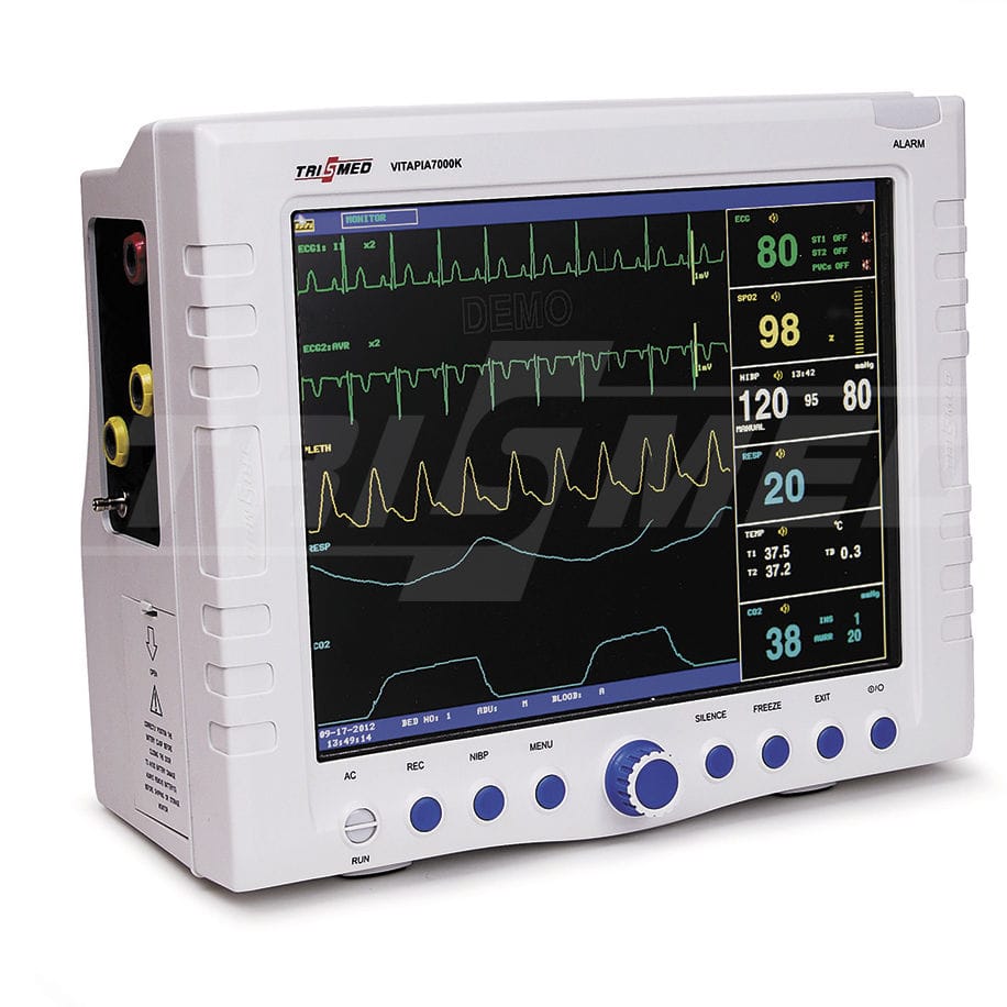 Compact multi-parameter monitor - VITAPIA 7000K - TRISMED - ECG / TEMP ...