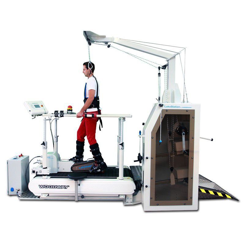 Gait rehabilitation system - LOKO HELP - Woodway - robotic
