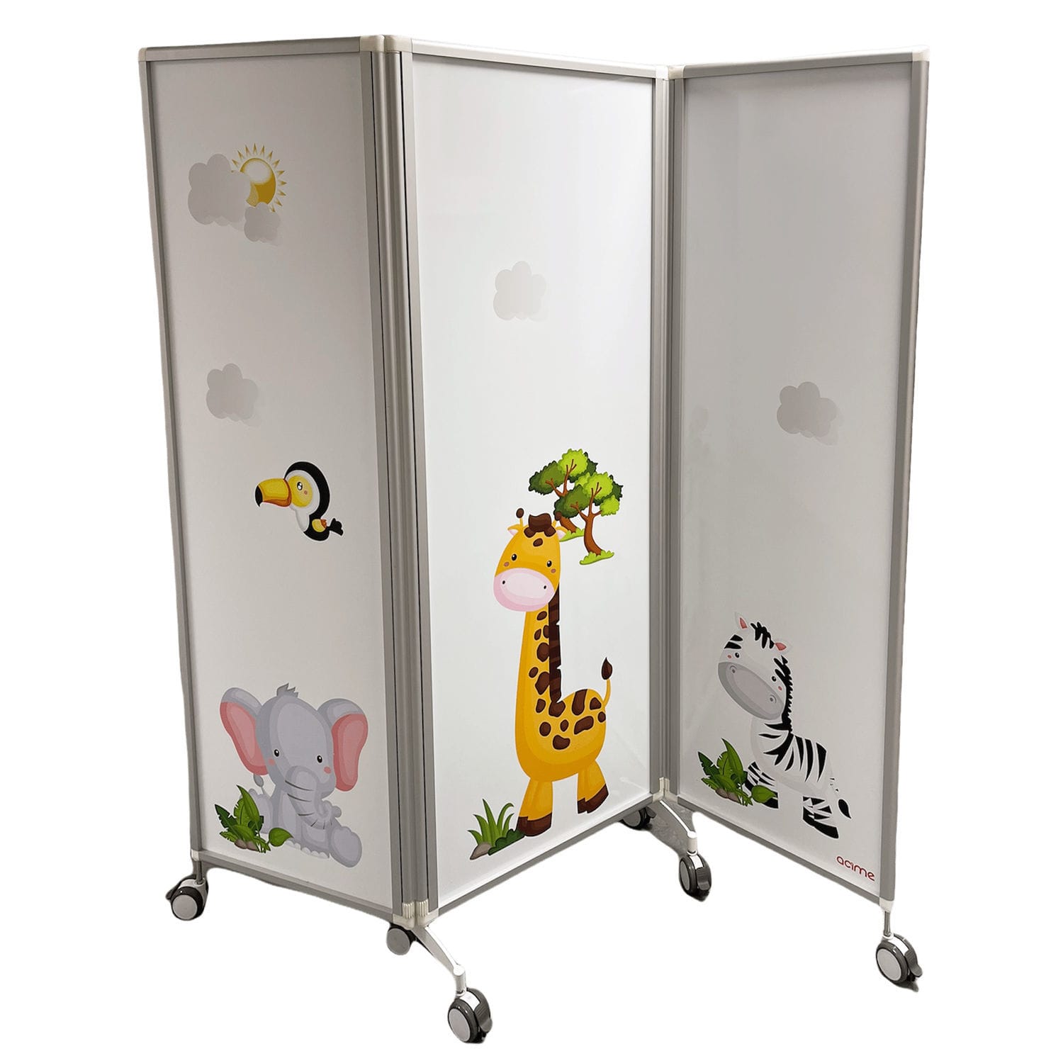 Hospital screen on casters - Lux - Acime Frame - 3-panel / 4-panel / 2 ...