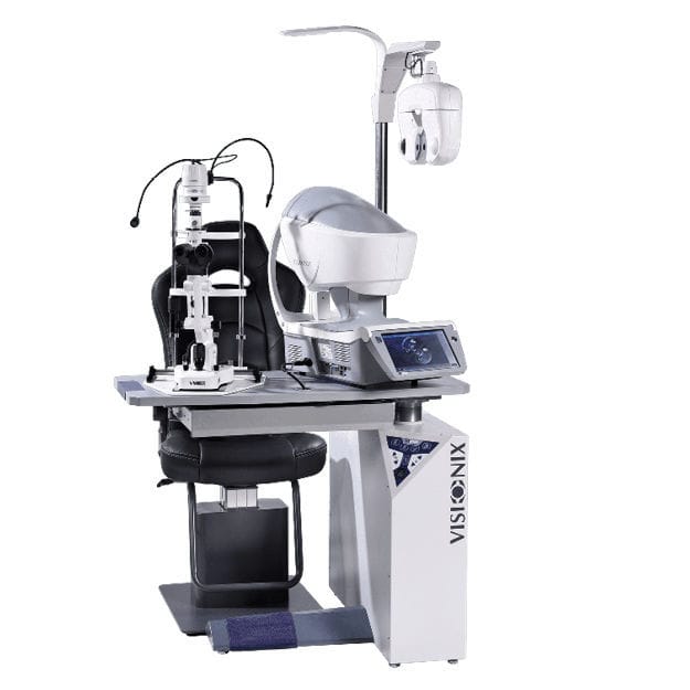 Ophthalmic workstation - VX 1000 - Visionix - with chair / compact