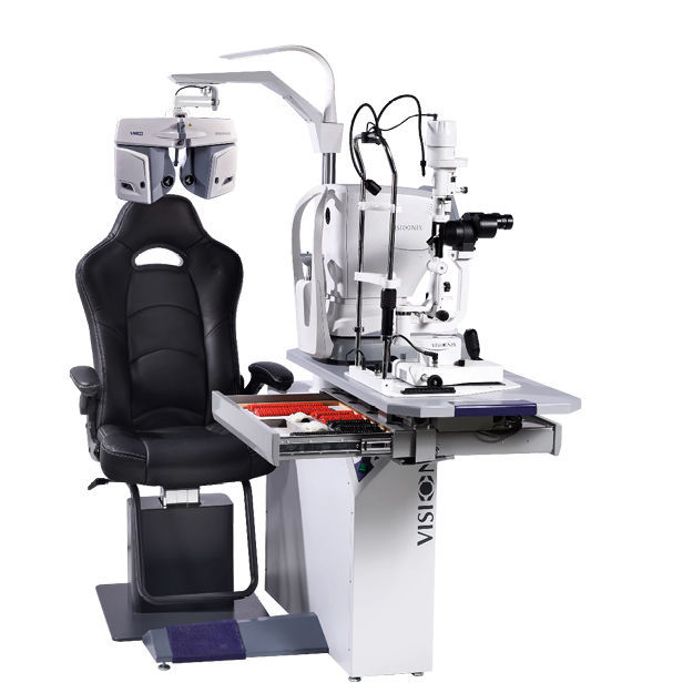 Ophthalmic workstation - VX 1200 - Visionix - with chair / compact