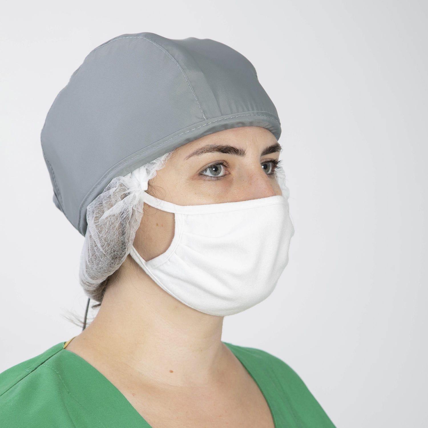 Front protection X-ray protective surgical cap - Promega - side ...