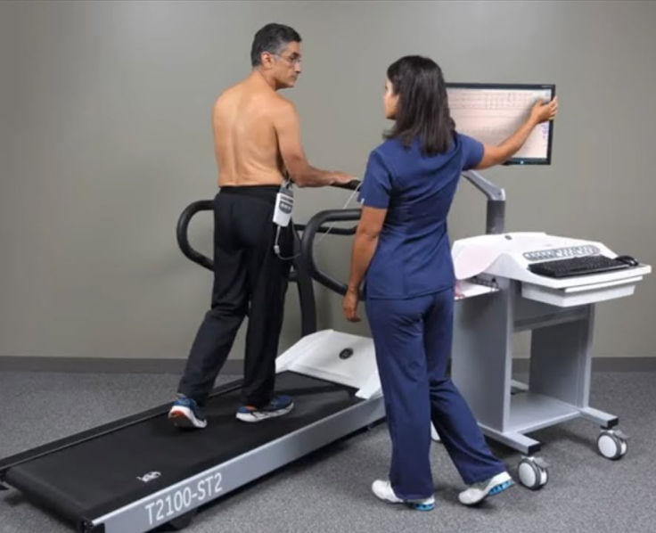 Cardiac stress test equipment - CASE - GE Healthcare - with treadmill ...