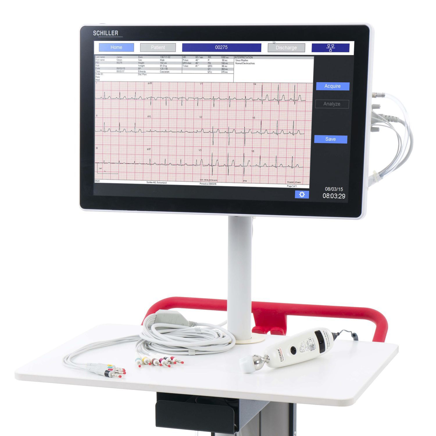 12-lead ECG multi-parameter monitor - DS20 - SCHILLER - compact ...