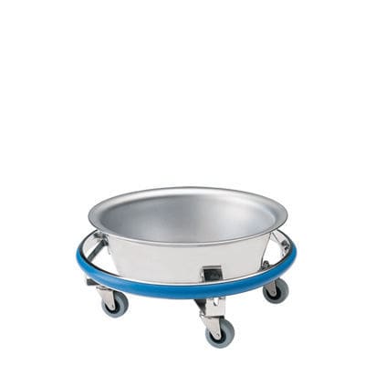 Trolley-mounted surgical basin stand - P-1025-SS - Pedigo - stainless steel