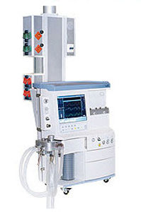 Wall-mounted anesthesia workstation / ceiling-mounted / with ...