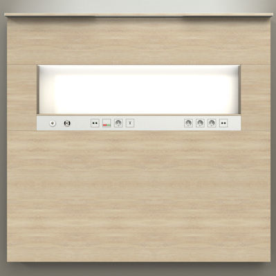 Wall-mounted bed head unit - Q 100 - SCHYNS - horizontal / modular ...