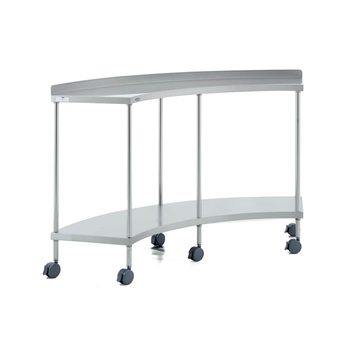 Work table - 40200 - Üzümcü Medical Devices - semicircular / on casters ...