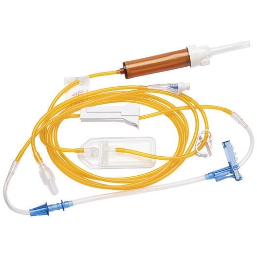 Infusion set with drip chamber - Alaris™ LVP 20D - BD - with Y port / with stopcock / with light ...
