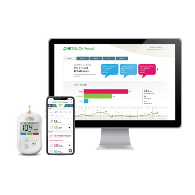 Medical iOS application - OneTouch Reveal® - Lifescan - diabetes management