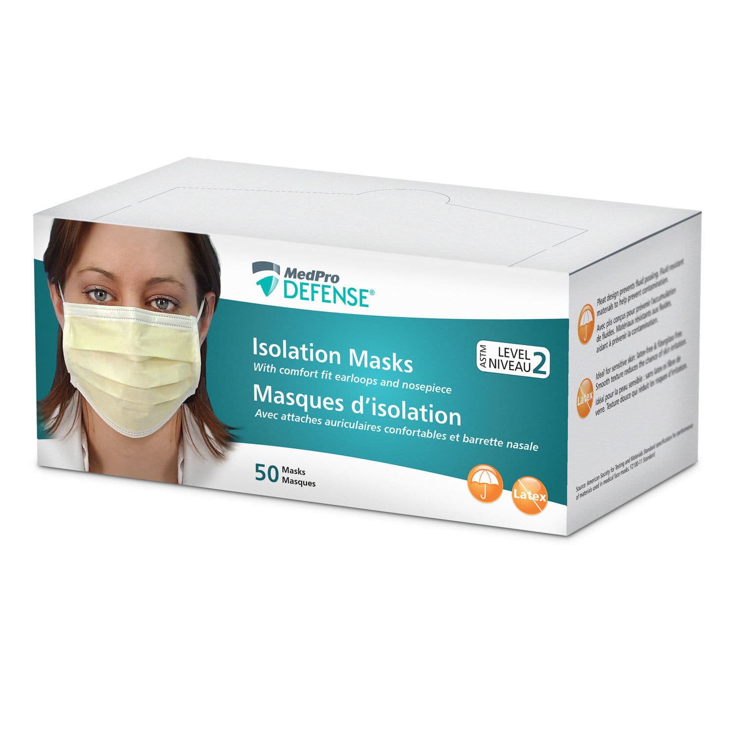 Latex-free isolation mask - MedPro Defense® - AMG Medical - 3-ply