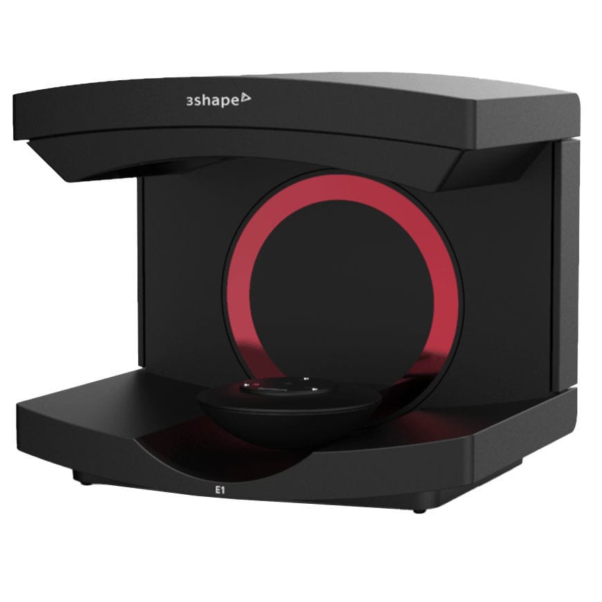 3D dental scanner - E1 - 3shape - benchtop / structured light / blue LED