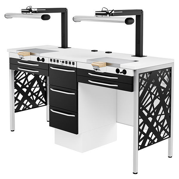 Dental laboratory workstation with 2 workstations - XL2 - ARIES MEDICAL Srl