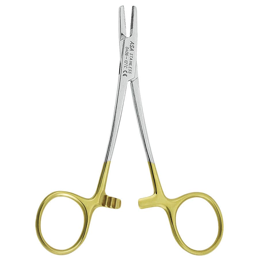 Surgical needle holder - 0406-12TC - ASA Dental - tungsten carbide