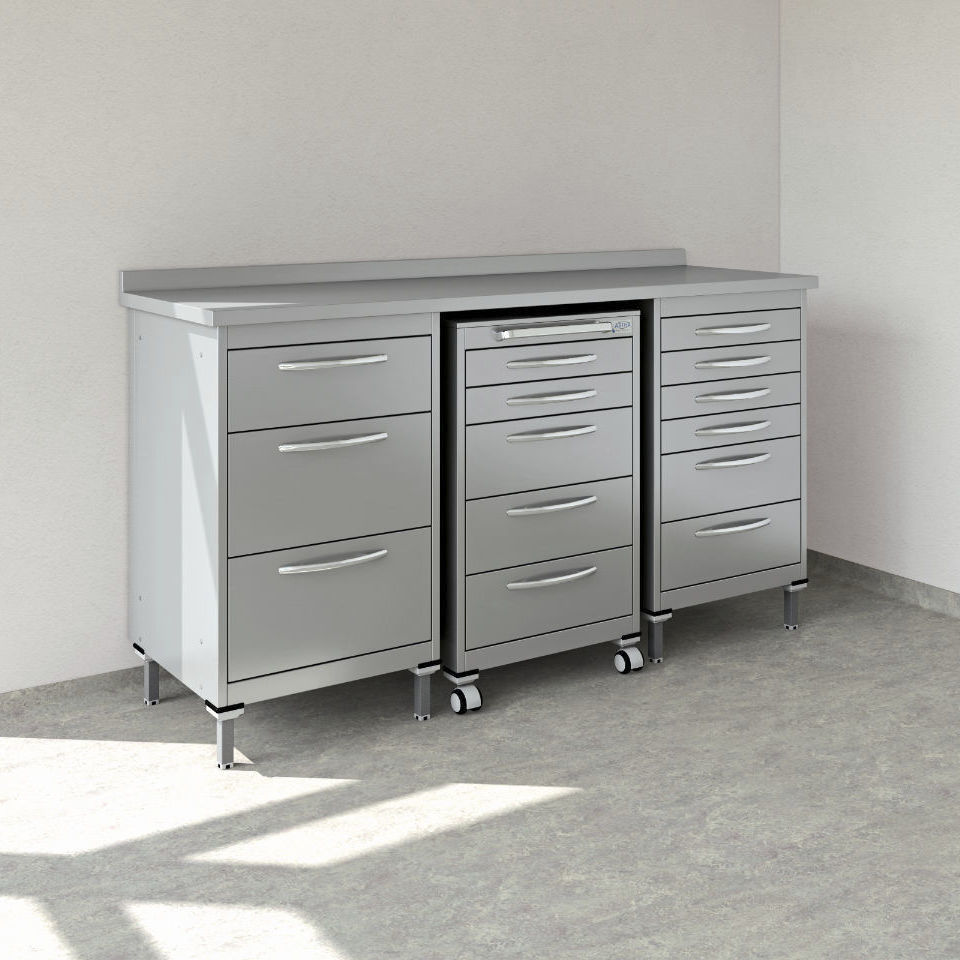 Dental instrument cabinet - FOCUS - ASTRA MOBILI METALLICI - for dental ...