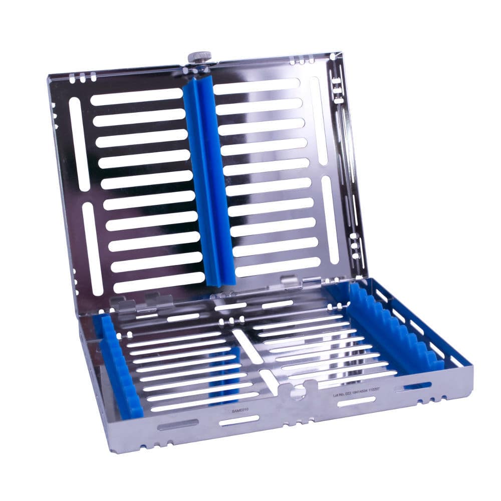 Dental instrument sterilization cassette - BA - BA International - stainless steel