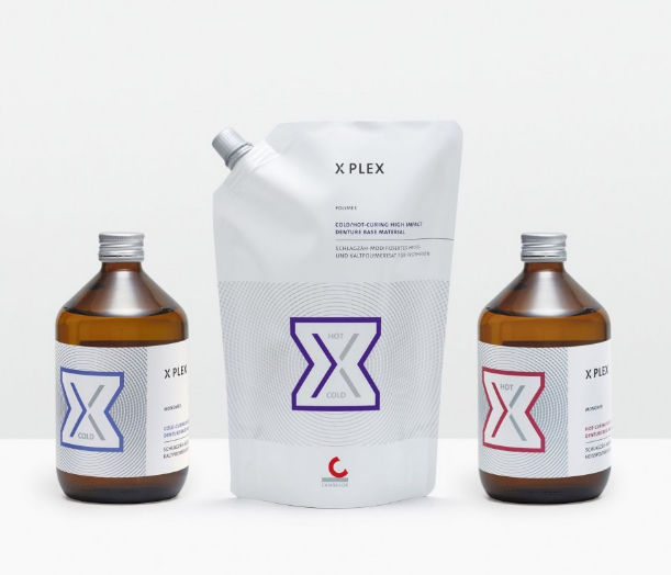 Resin dental material - XPLEX - Candulor - gingival / for denture ...