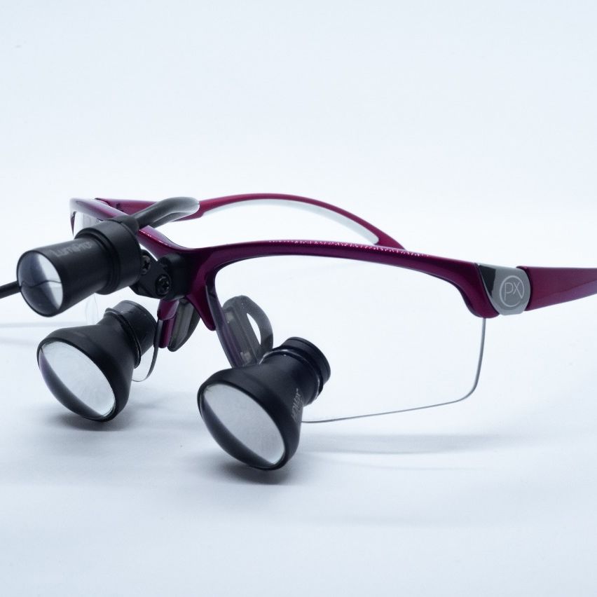 Glasses-type binocular loupe - HDMAX 3.5X - DenMat Holdings - with headlamp