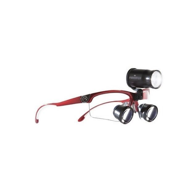 Glasses-type surgical loupe - Firefly® - DenMat Holdings - with headlamp