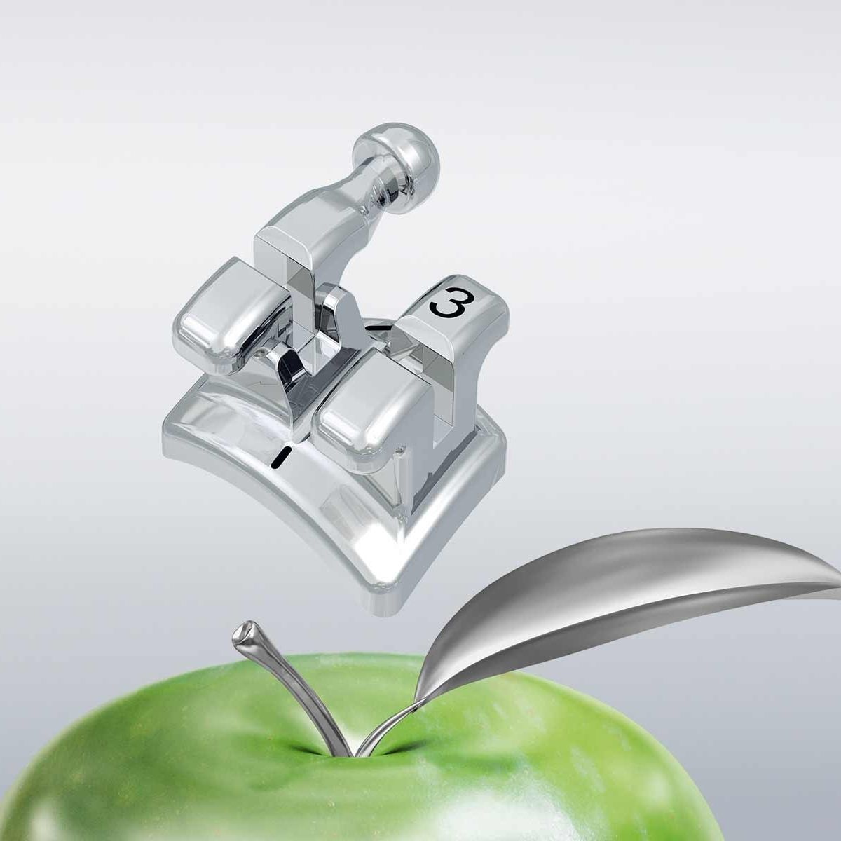 Metal orthodontic bracket - topic - DENTAURUM - large / nickel-free