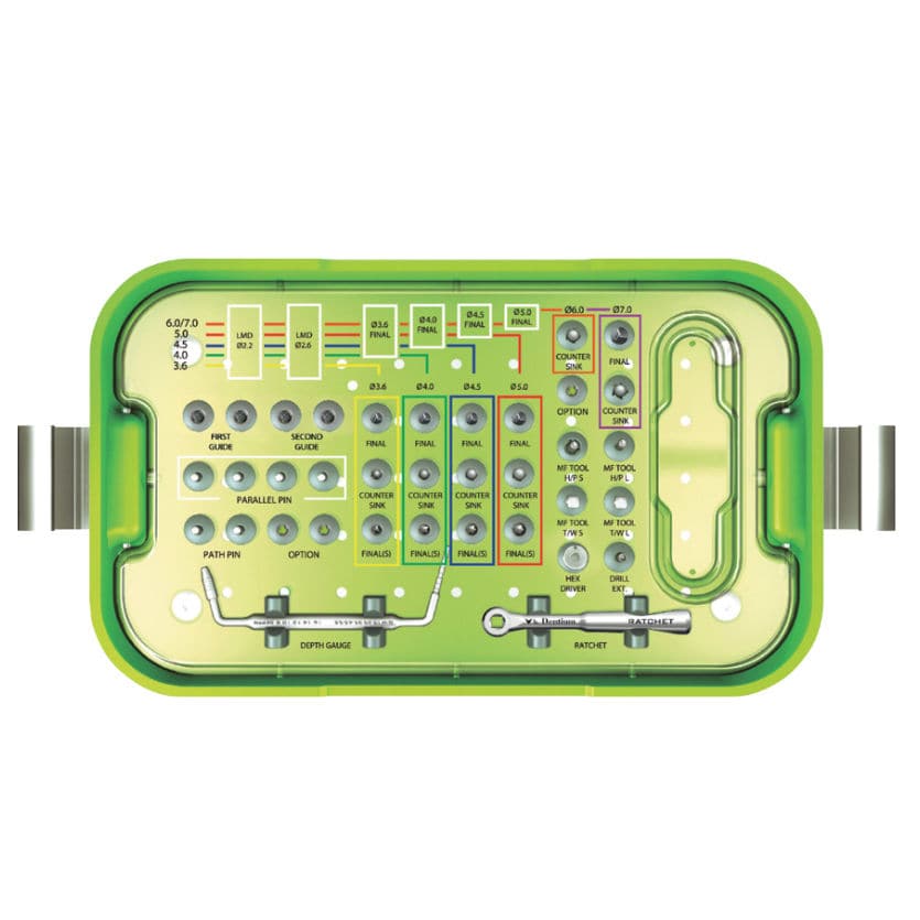 Dental implant surgery instrument kit - UXIF - Dentium