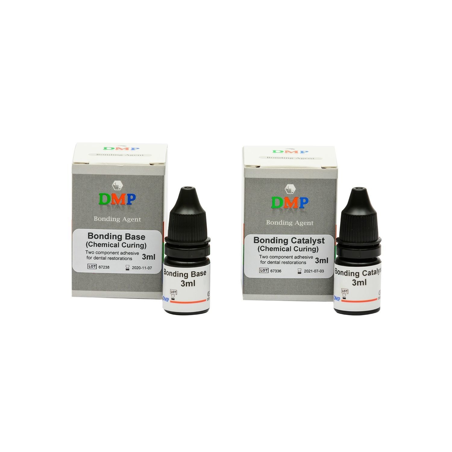 Dental restoration dental bond - Bonding Base and Catalyst - DMP - chemical bonding