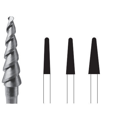 Dental burr - 3780 - Edenta - tungsten carbide / milling / cutting