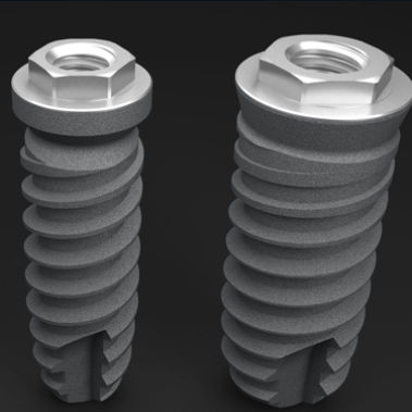 Cylindrical dental implant - KL - KLOCKNER, S.A. - titanium / external hexagon