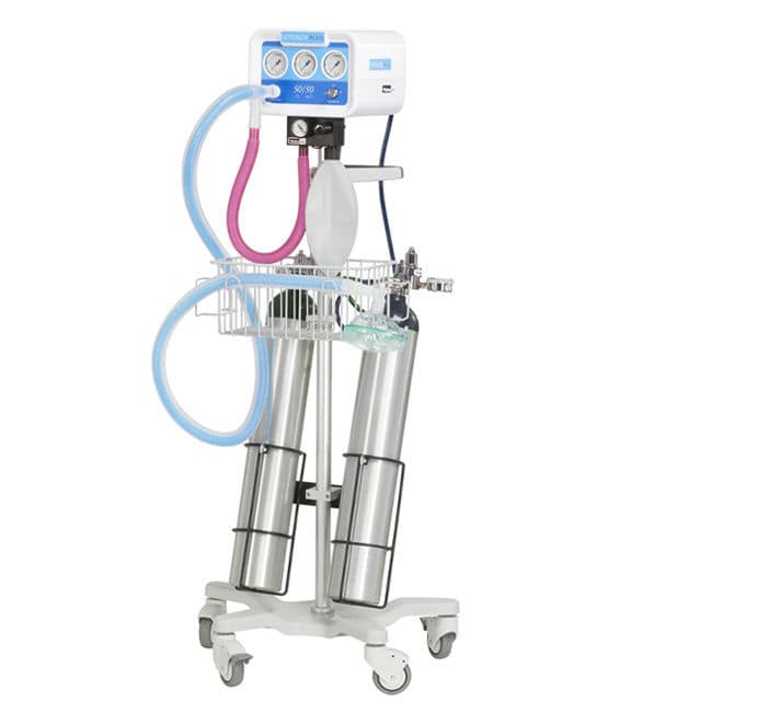Trolley-mounted anesthesia workstation - Nitronox Plus® - Porter Instrument