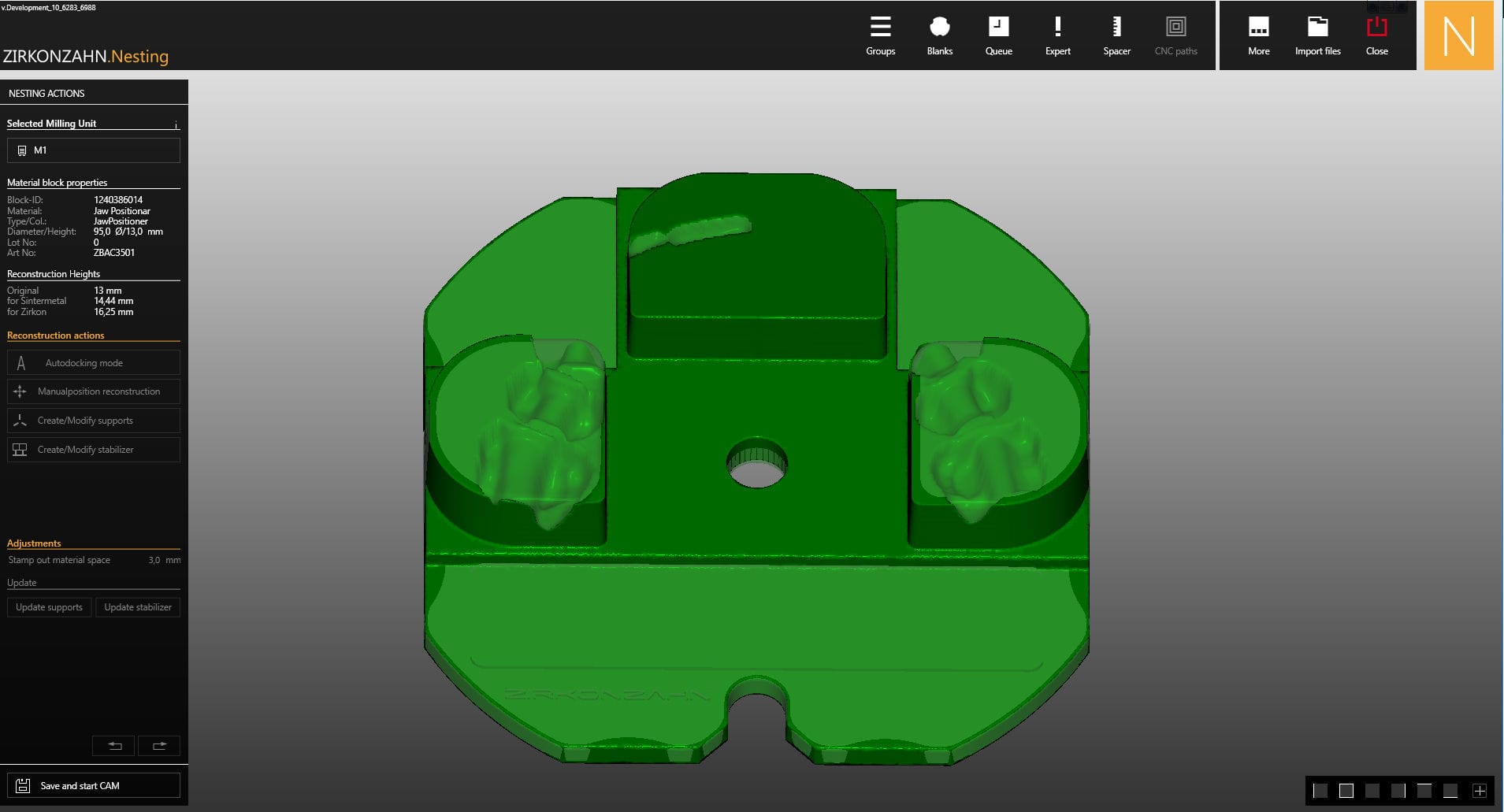 Simulation software module - Zirkonzahn.Nesting - Zirkonzahn - mock-up ...