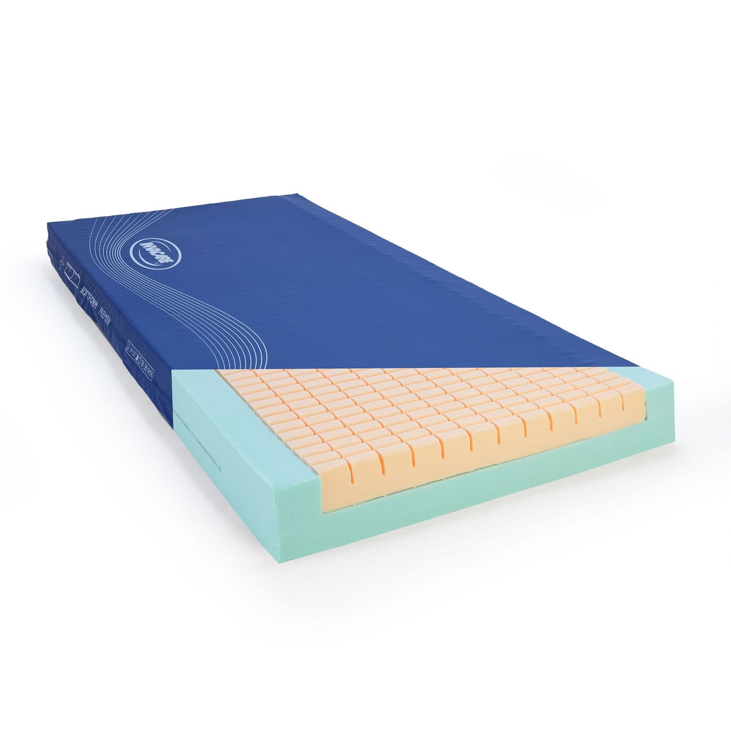 Hospital bed mattress - Softform Premier - Invacare - fabric / foam ...