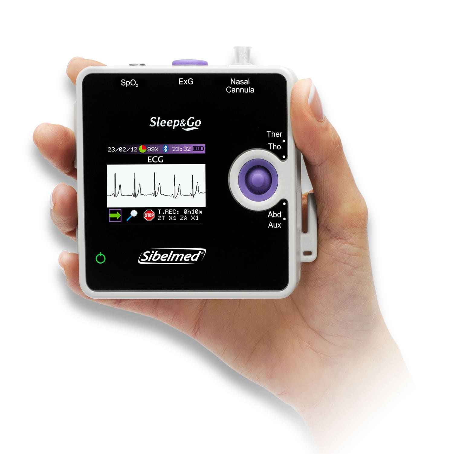 Polygraph with SpO2 monitoring - Sleep&Go - SIBELMED - ambulatory