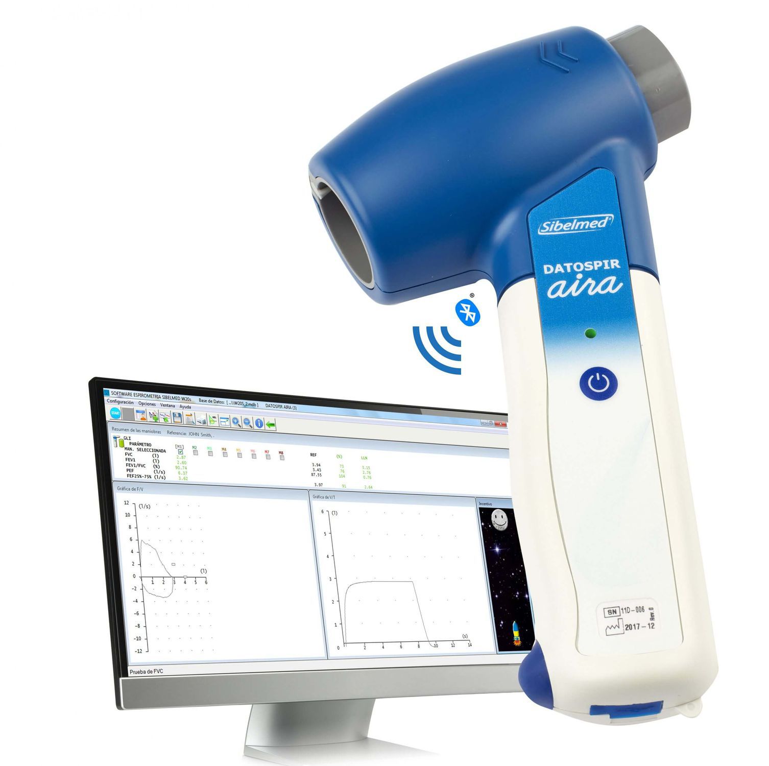 Computer-based spirometer - DATOSPIR AIRA - SIBELMED - hand-held / with ...