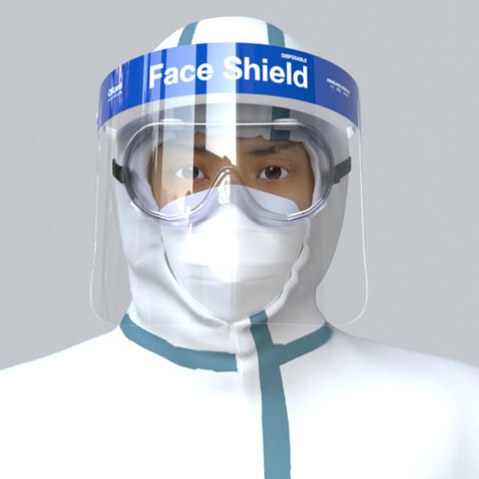 Full-face face-shield - AGL-1 - Auckland Medical Polymer - adult ...