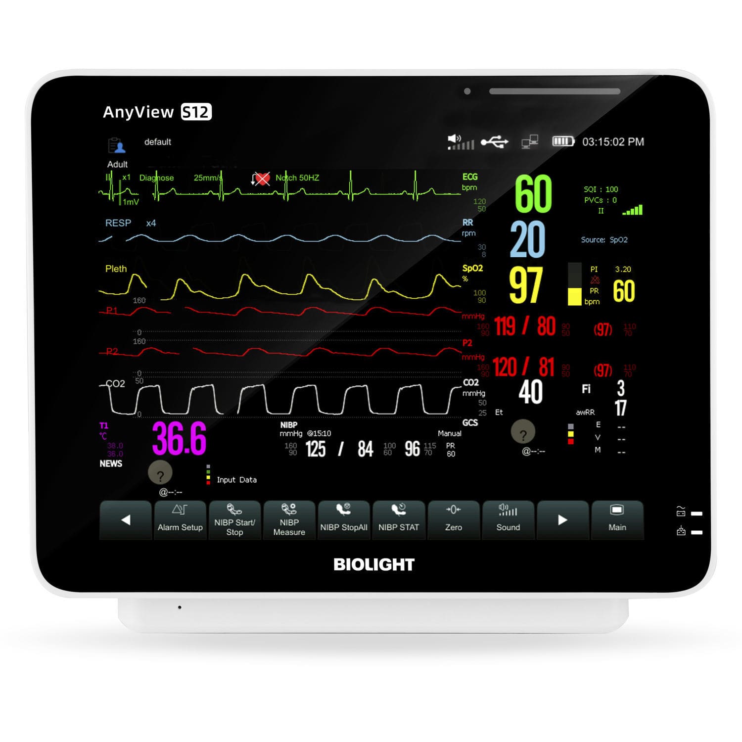 Portable patient monitor - S12 - Guangdong Biolight Meditech - compact ...