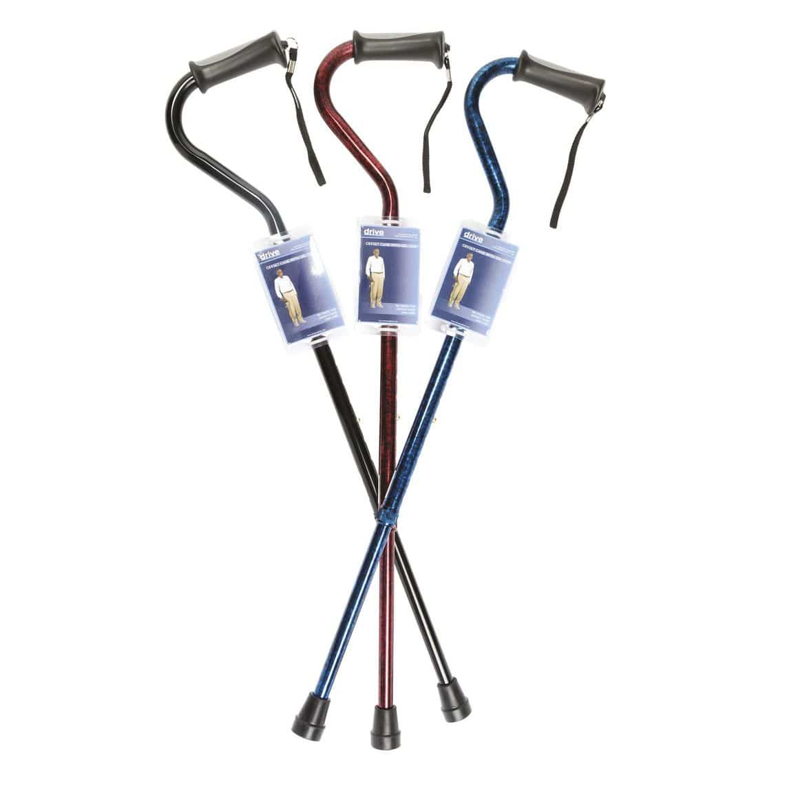 Walking stick with offset handle - 10372BK-6 - Drive DeVilbiss Europe ...